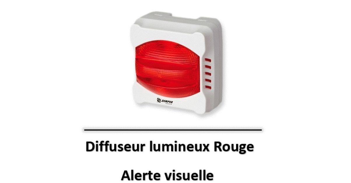 Zemper - ZEMPER - Diffuseur lumineux rouge pour alerte visuelle - DSL1707 - Blocs autonomes ...